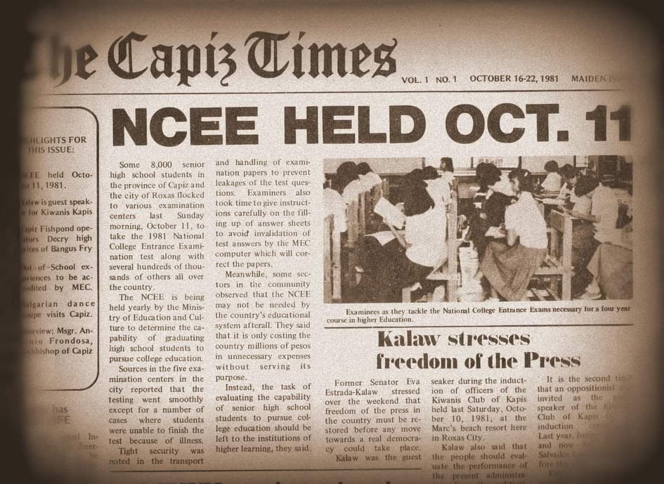 » Capiz Times celebrates its peerless 40th year of local newspapering